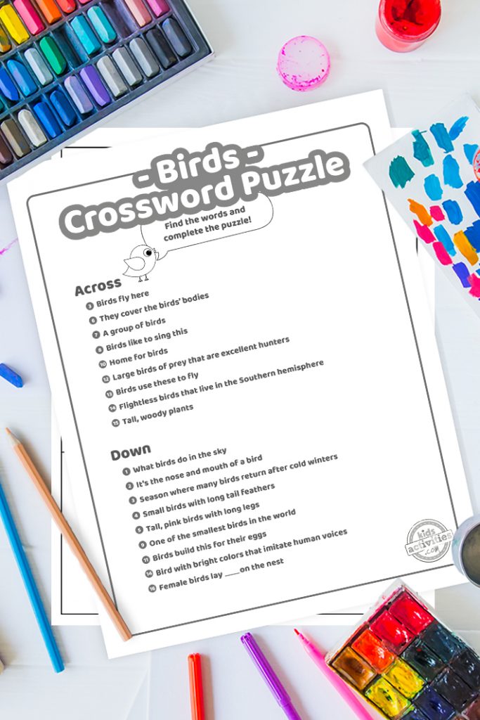 Puzzle de mots croisés imprimable pour les enfants avec le thème des ...