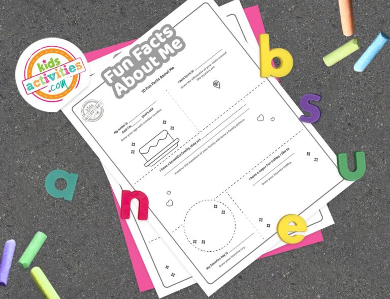 Fiche de travail sur les faits amusants sur moi que les enfants peuvent ...